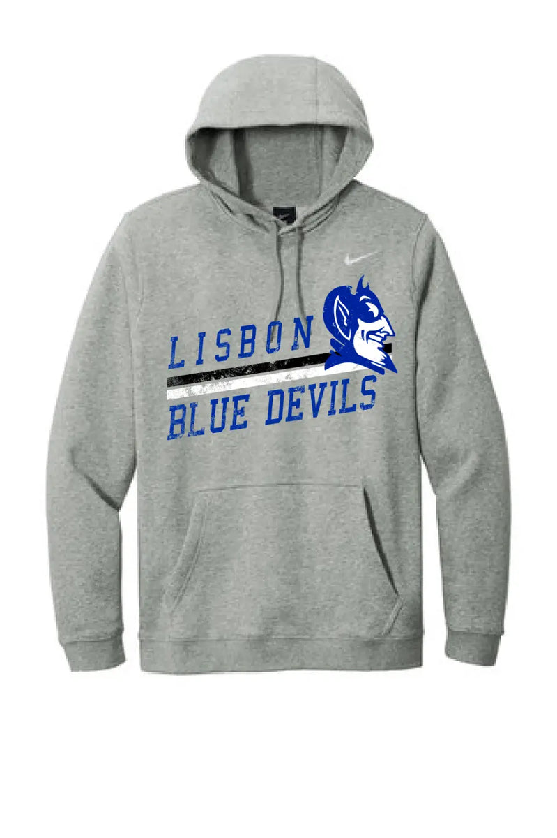 Lisbon Blue Devils Rising Distressed Nike Club Fleece Pullover Hoodie ...