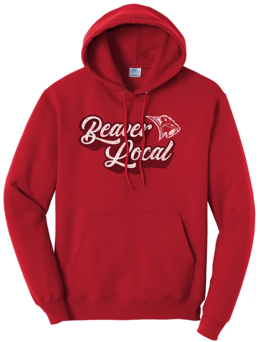 Beaver Local Bold Script Distressed Core Fleece Hoodie – Ohio Valley ...